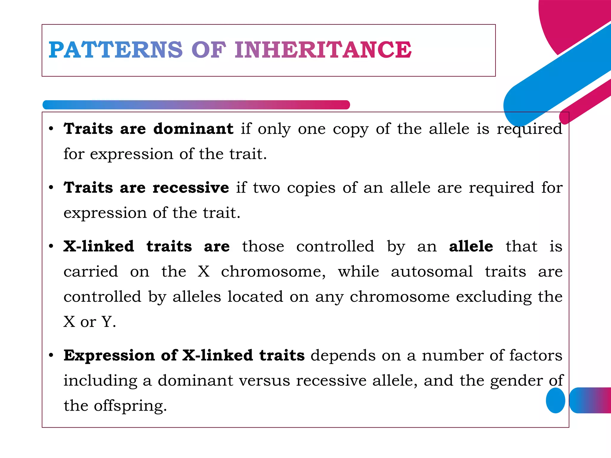 4 Unit - I Chromosomal aberrations, Patterns of Inheritance.pptx | Genetics | Science