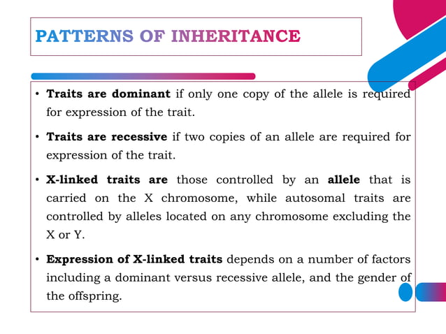 4 Unit - I Chromosomal aberrations, Patterns of Inheritance.pptx | Genetics | Science