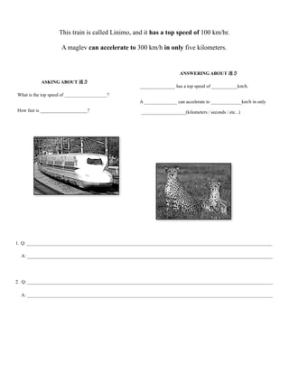 4 unit 11 maglev trains worksheet | PDF
