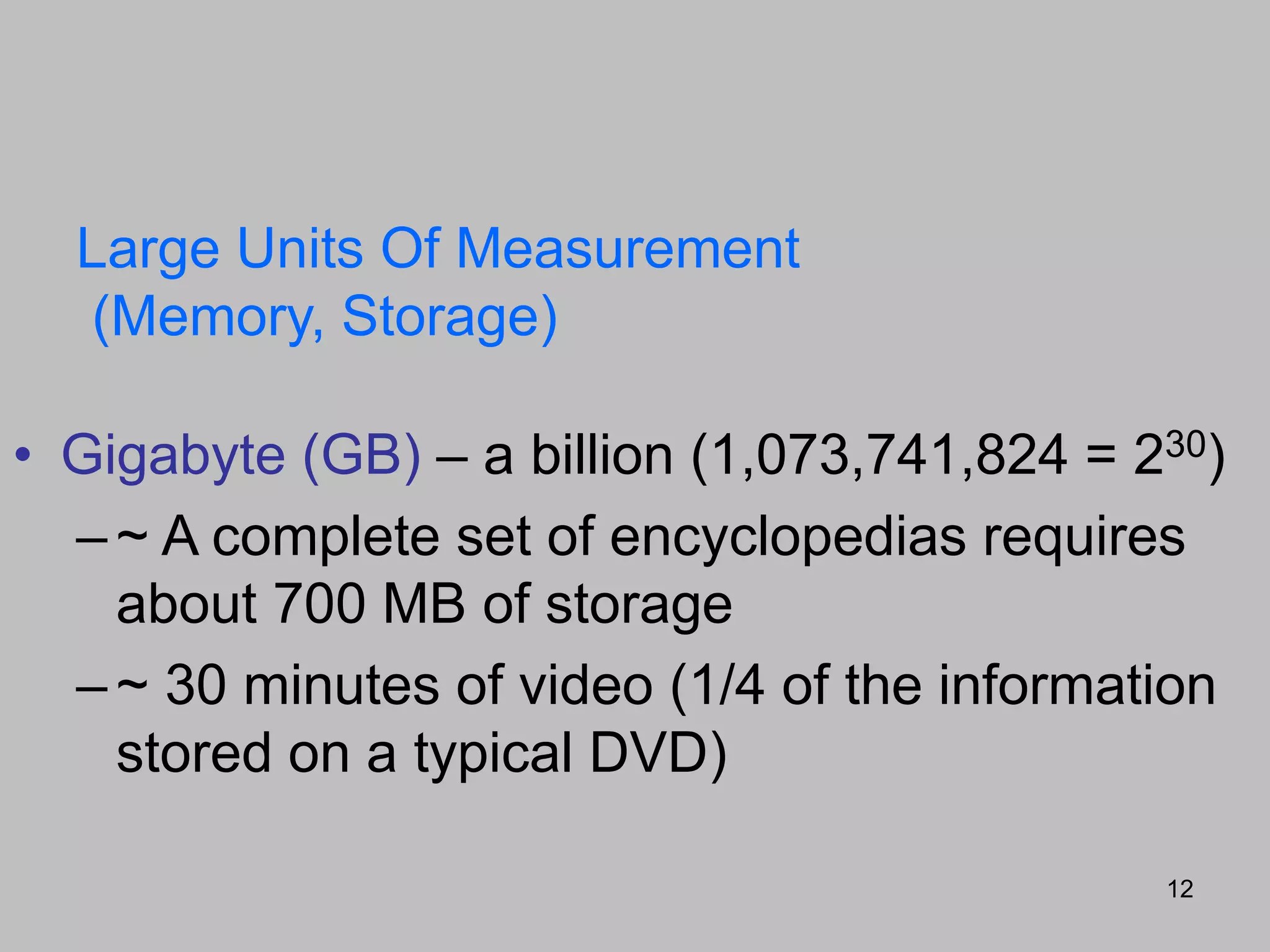 memory unit | PPT | Data Storage and Warehousing | Computing
