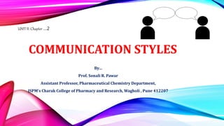 UNIT II Commuication style | PPTX