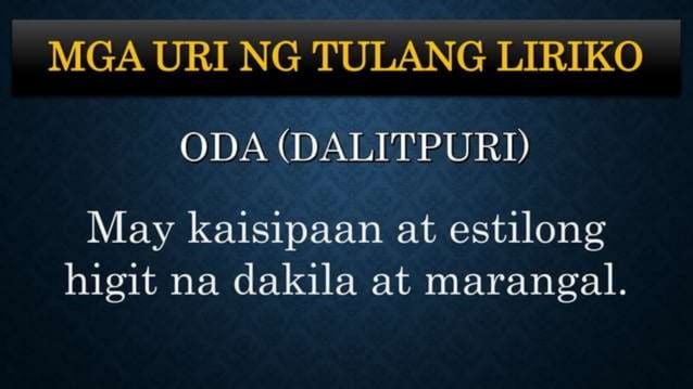 Mga Uri ng Tula, Mga Uri ng Tula, Mga Uri ng Tula | PPT