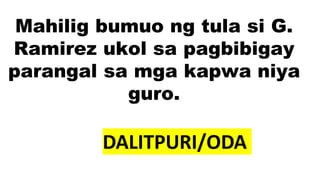 Mga Uri ng Tula, Mga Uri ng Tula, Mga Uri ng Tula | PPTX