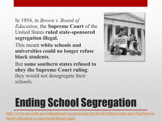 US civil rights Movement | PPTX