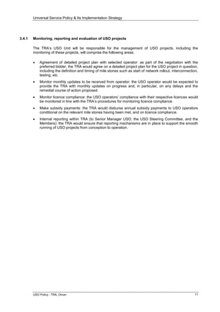 Universal Service Implementation Policy | PDF