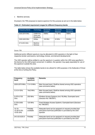 Universal Service Implementation Policy | PDF