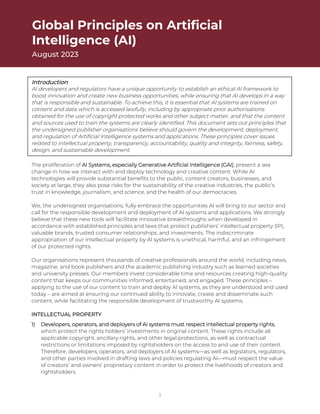 Global Principles on Artificial Intelligence (AI) | PDF
