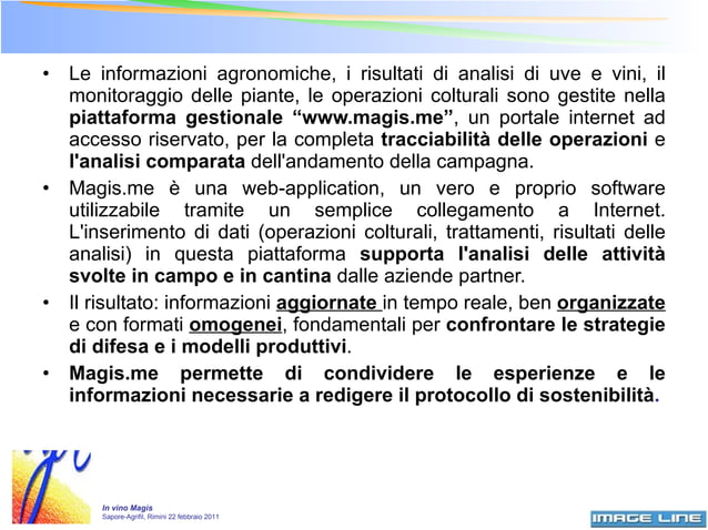 Progetto Magis - L'innovazione tecnologica per la gestione del vigneto ...