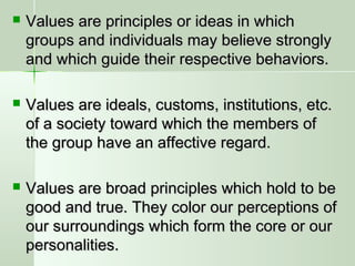 4 values | PPT