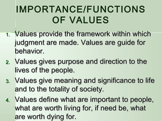 4 values | PPT