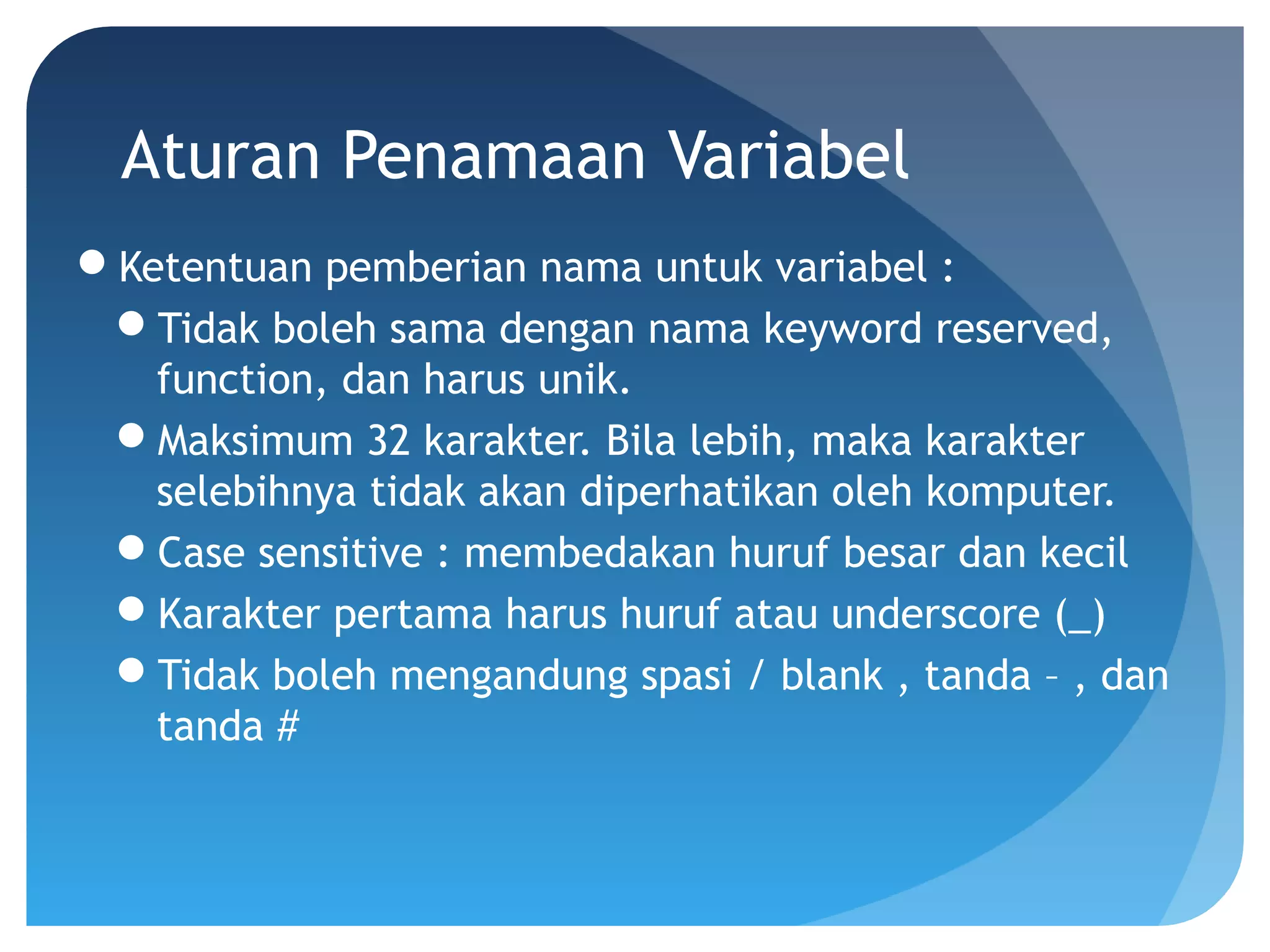 4 variabel konstanta-tipe-data | PPT