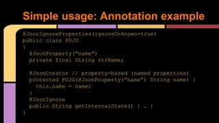 Simple Jackson with DropWizard | PPT