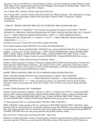 Fortnite Vbucks Generator Legit | PDF