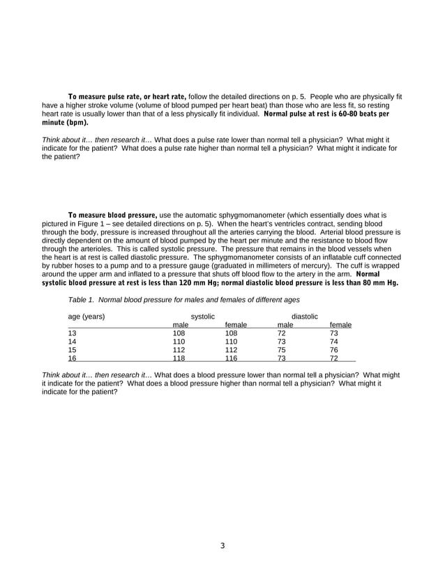 4 vital signs lab | PDF