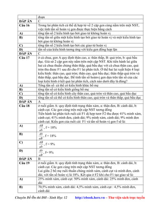 Hoán vị gen | PDF