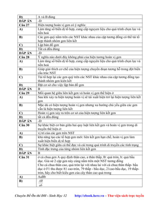 Hoán vị gen | PDF