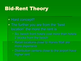 BID RENT THEORY SAMPLE 1 | PPT