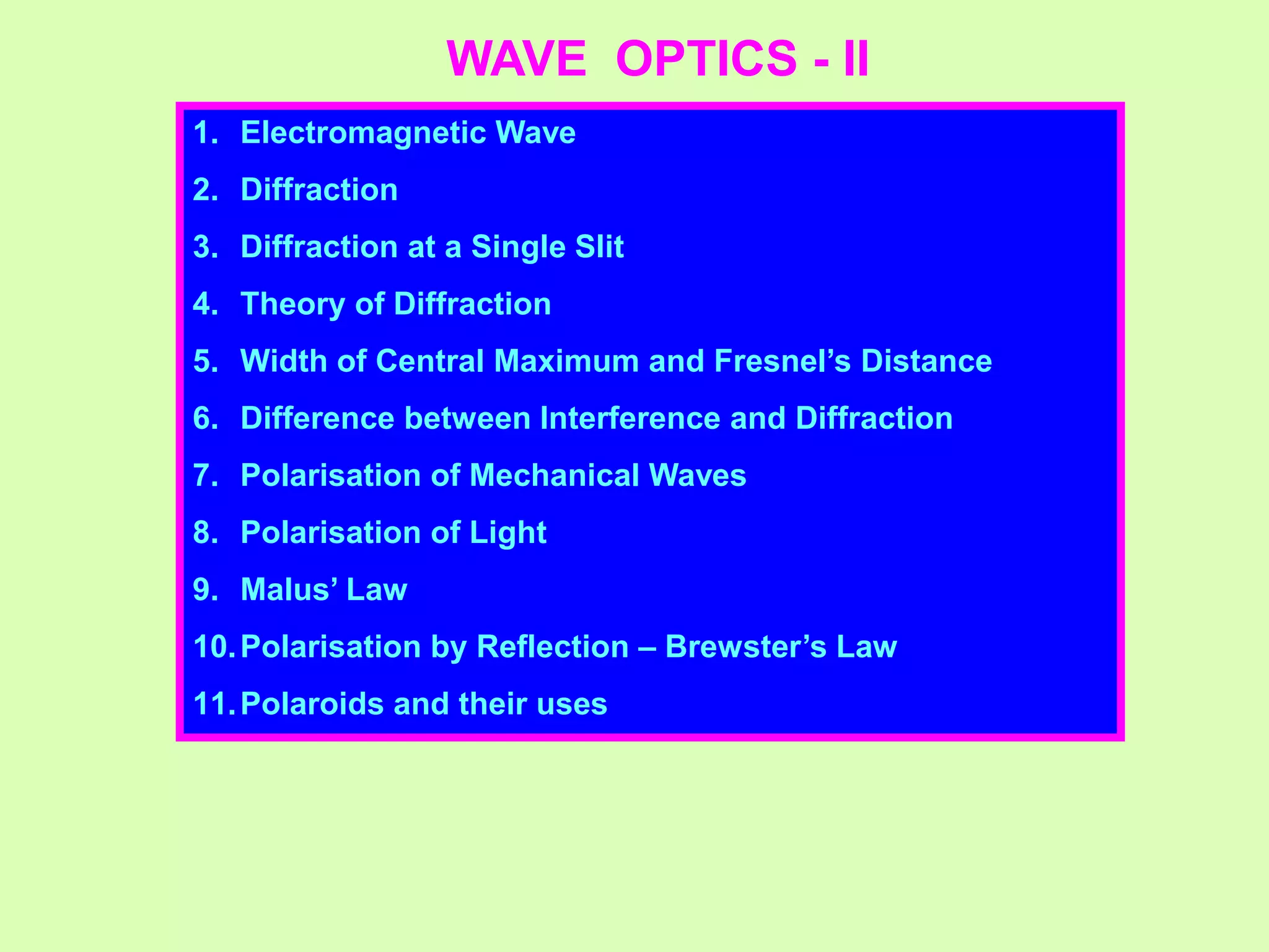 Class 12th Physics wave optics ppt part 2 | PPT