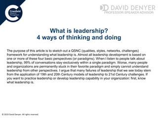 4 Ways of Thinking and Doing | PPT