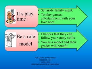 4 ways to balance family and school | PPTX