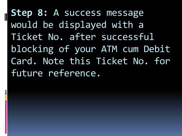 4 ways to block your sbi atm | PPT