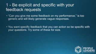 4 Ways to Flip Feedback for Leaders and Managers | PPT