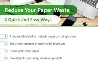 Reduce Your Office Paper Waste with 4 Quick and Easy Steps | PDF