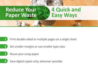 Reduce Your Office Paper Waste with 4 Quick and Easy Steps | PDF
