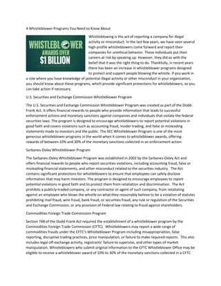 4 Whistleblower Programs You Need to Know About.pdf | Financial ...