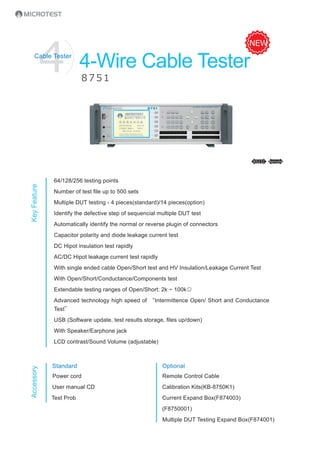 4 wire cable tester 8751 | PDF | Consumer Electronics | Technology ...