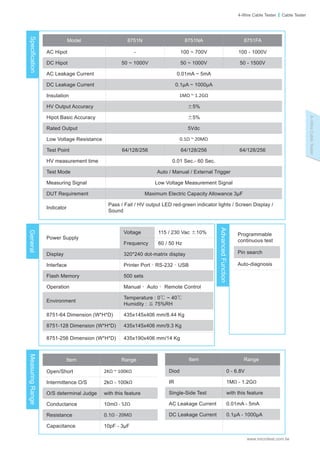 4 wire cable tester 8751 | PDF | Consumer Electronics | Technology ...