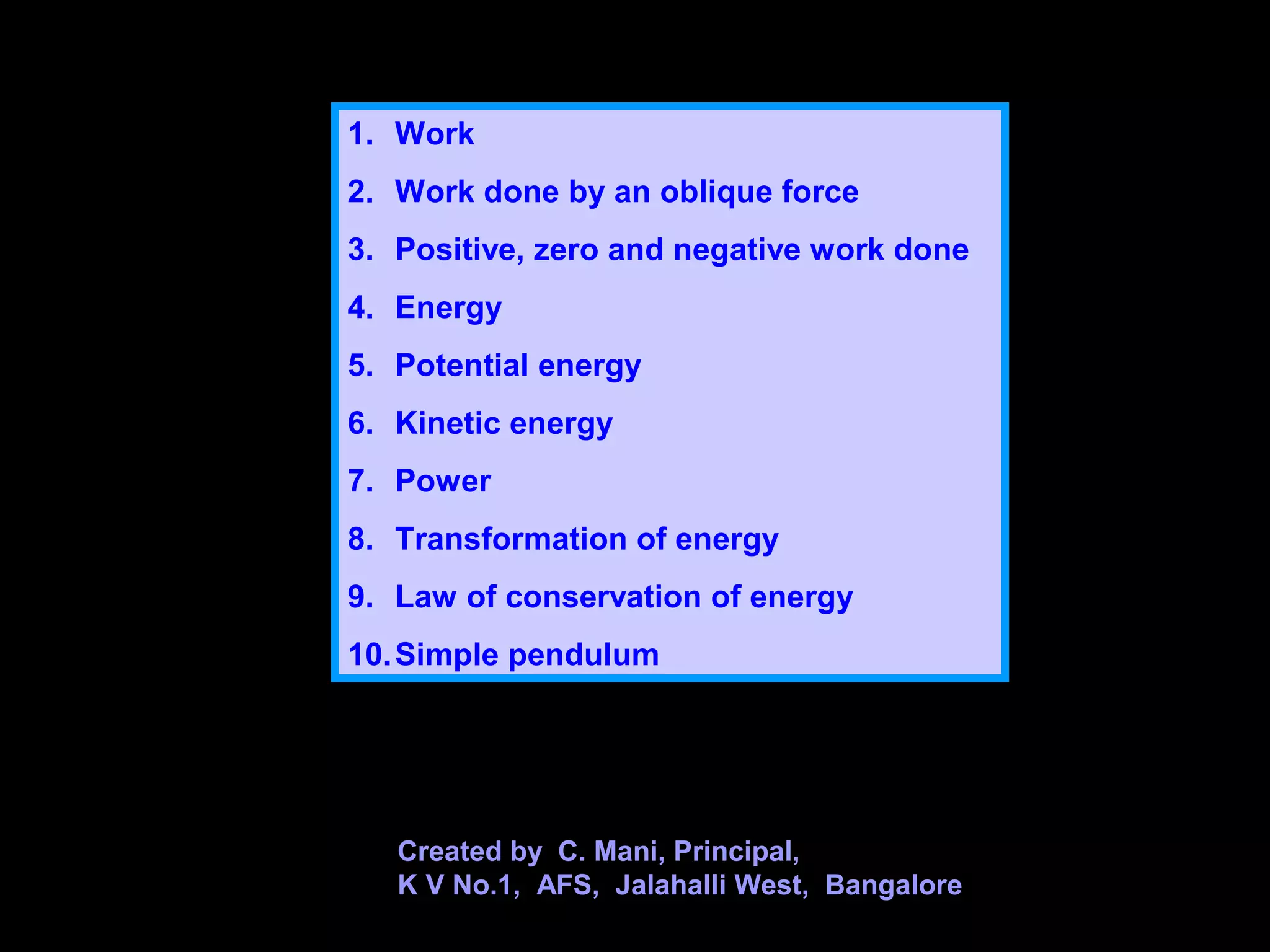 work and energy class 9 physics | PPT
