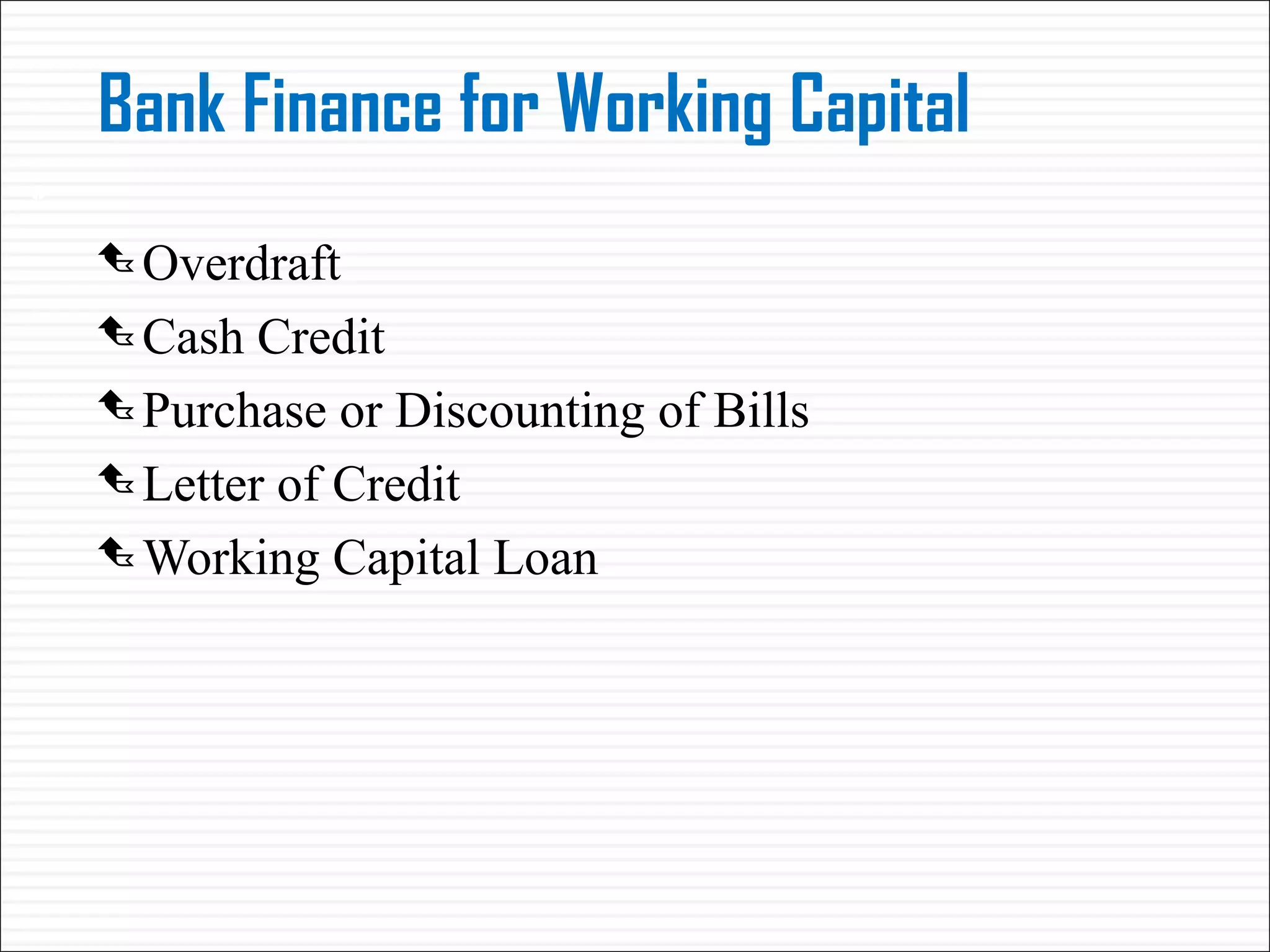 4 working capital finance | PPT