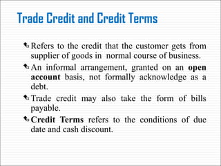 4 working capital finance | PPT