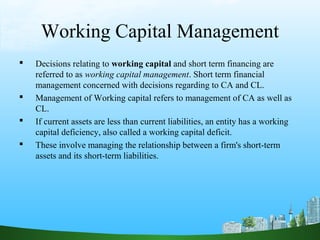 4 working capital managementppt | PPT