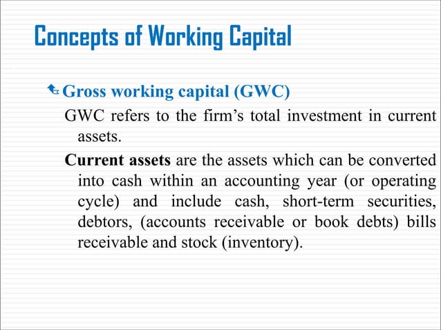 4 working capital mgt | PPT