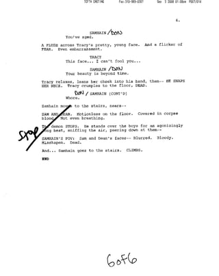 Supernatural 4.07 It's the Great Pumpkin, Sam Winchester Casting Sides ...