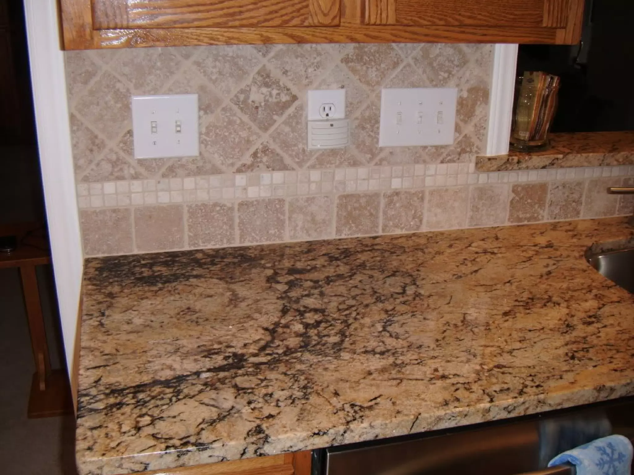 4x4 noce travertine tile Backsplash designs for kitchens | PPT