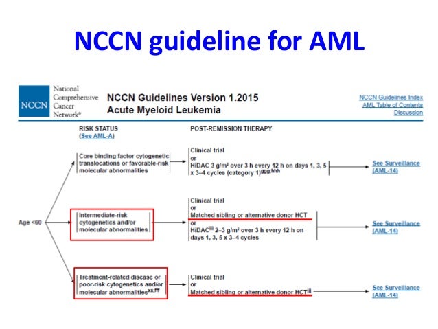 Allogeneic Stem cell transplant in CR1 for AML