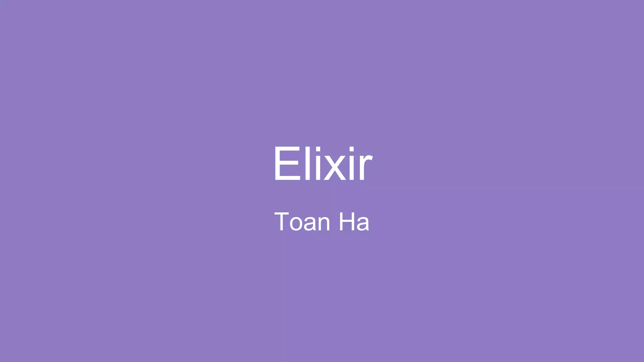 Elixir | PPT