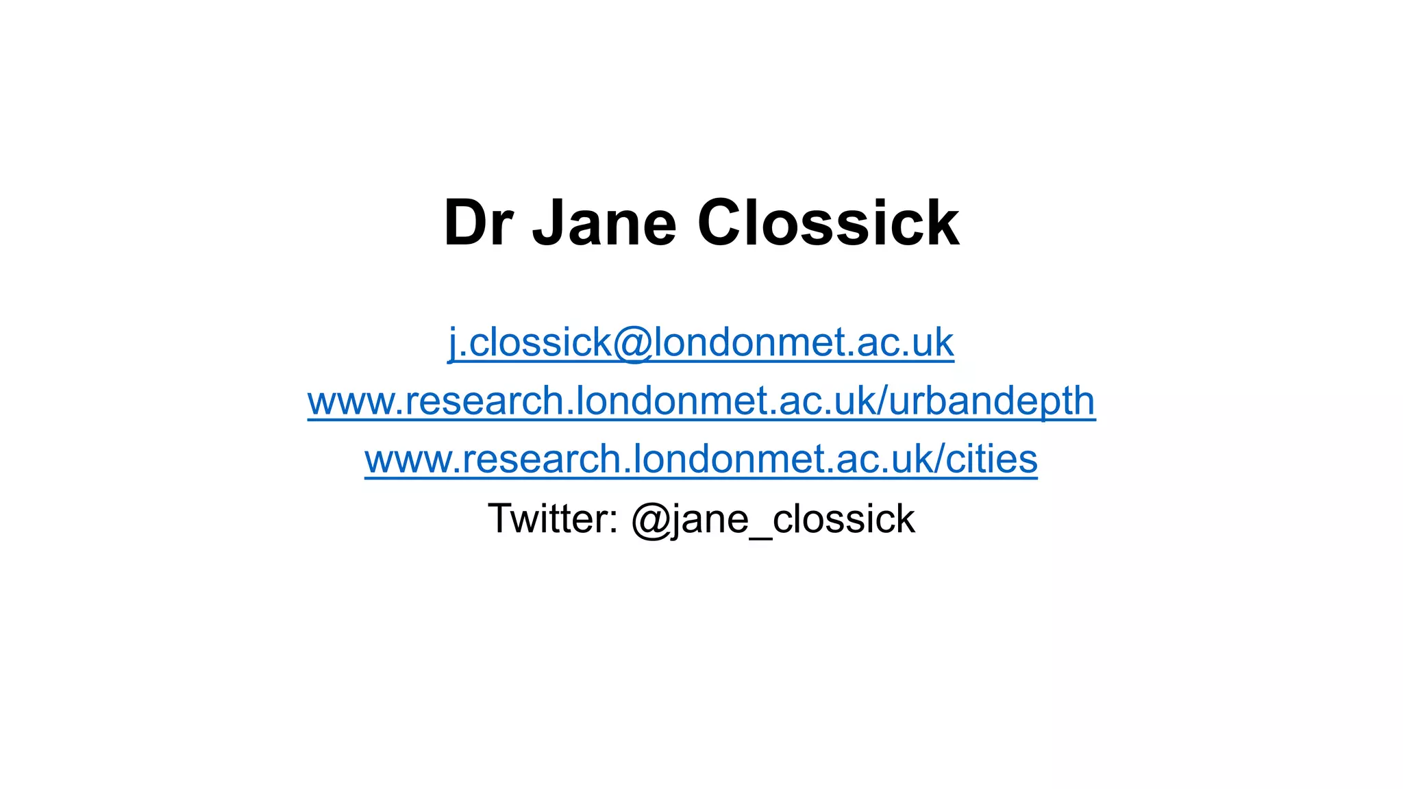 Jane Clossick "Depth Structure" | PPT