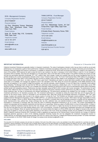4 years of RCIS THINK growth QI Hedge Fund in Pictures | PDF