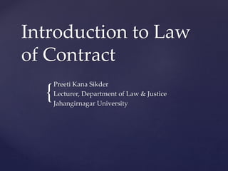 Introduction to Law of Contract | PPT