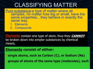 5 1.1 Matter Powerpoint Part A Classification Of Matter | PPT ...