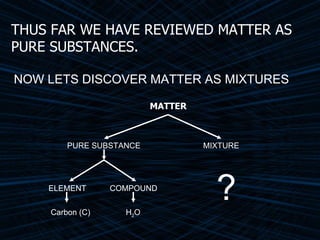 5 1.1 Matter Powerpoint Part A Classification Of Matter | PPT ...