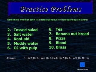 5 1.1 Matter Powerpoint Part A Classification Of Matter | PPT ...