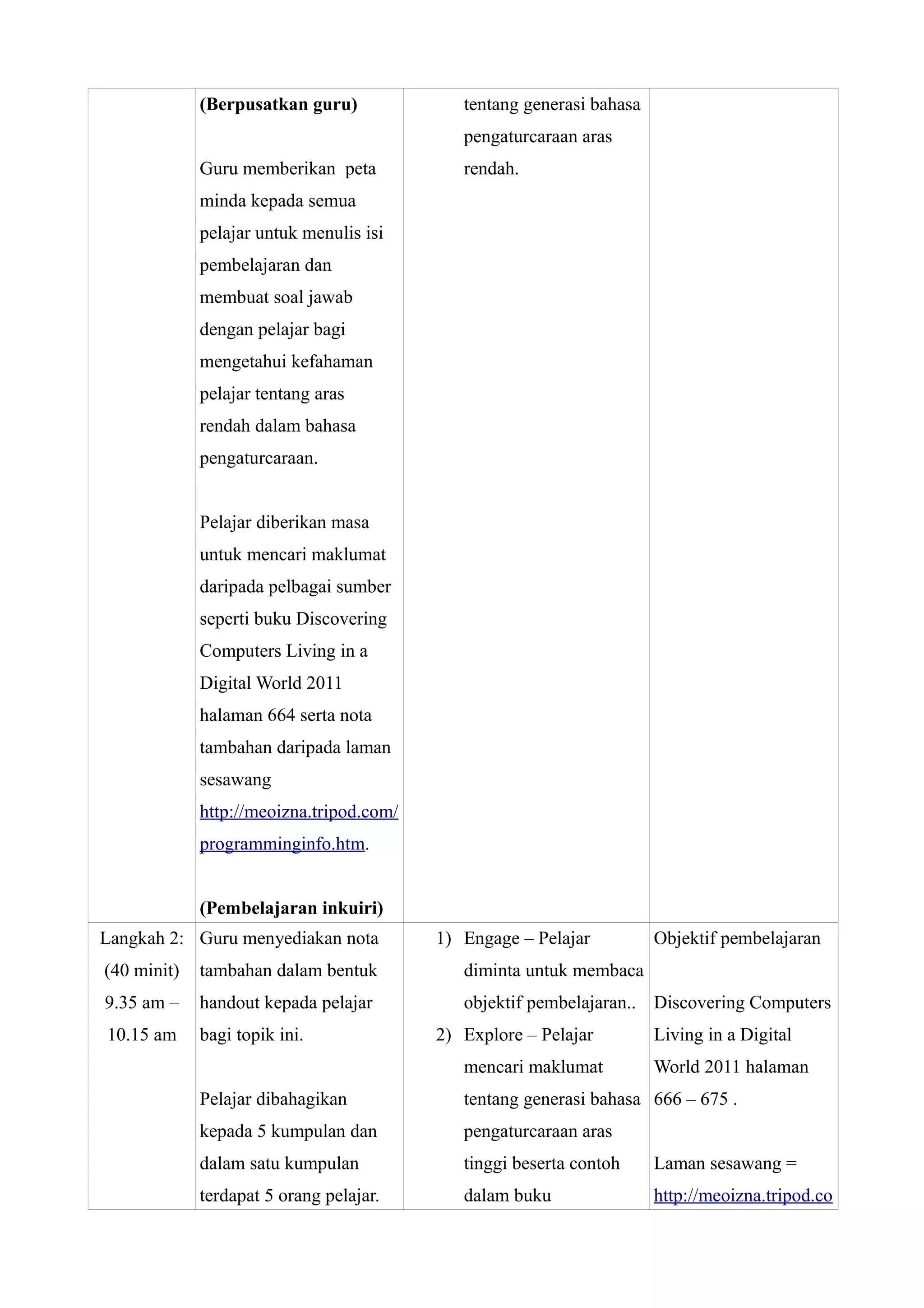 5.1.2 generasi dan aras bahasa pengaturcaraandoc | DOC