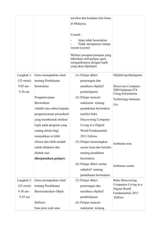 5.1.3 pendekatan bahasa pengaturcaraan | DOC