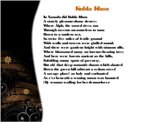 5.1. Romanticism + Kubla Khan | PPT