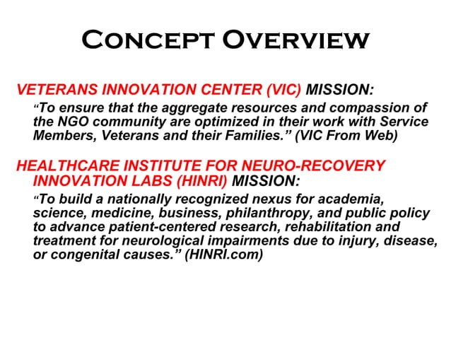 HINRI - VIC Connection | PPT